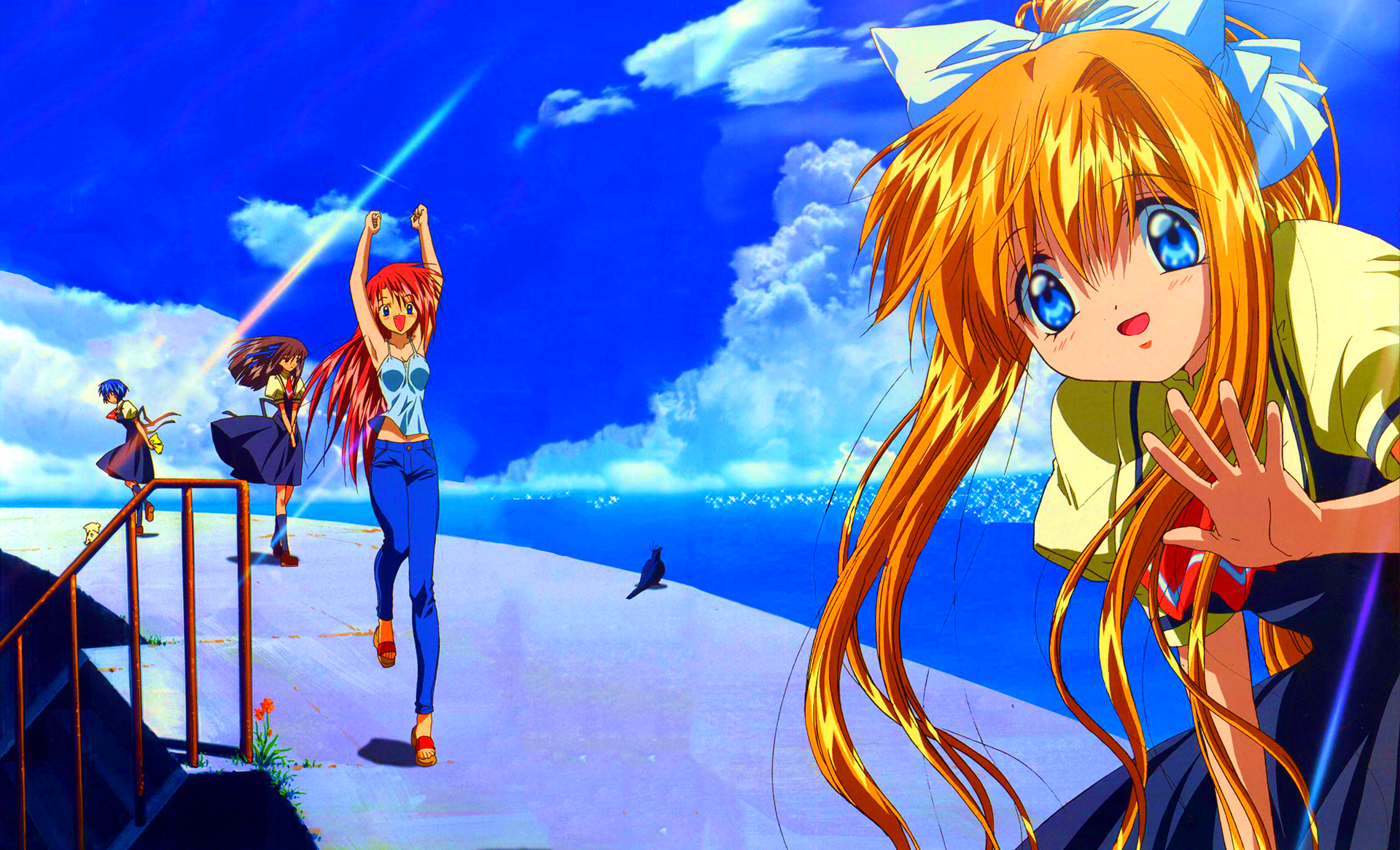 The Big Imageboard Tbib 4girls Air Air The Animation Bird Blonde