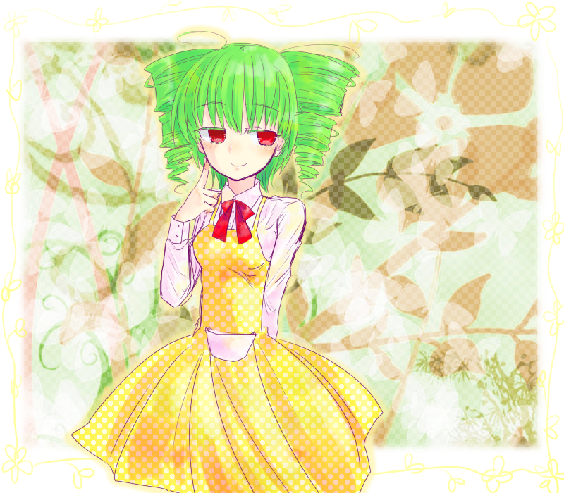 The Big ImageBoard (TBIB) - 1girl dress drill hair green hair manera ...