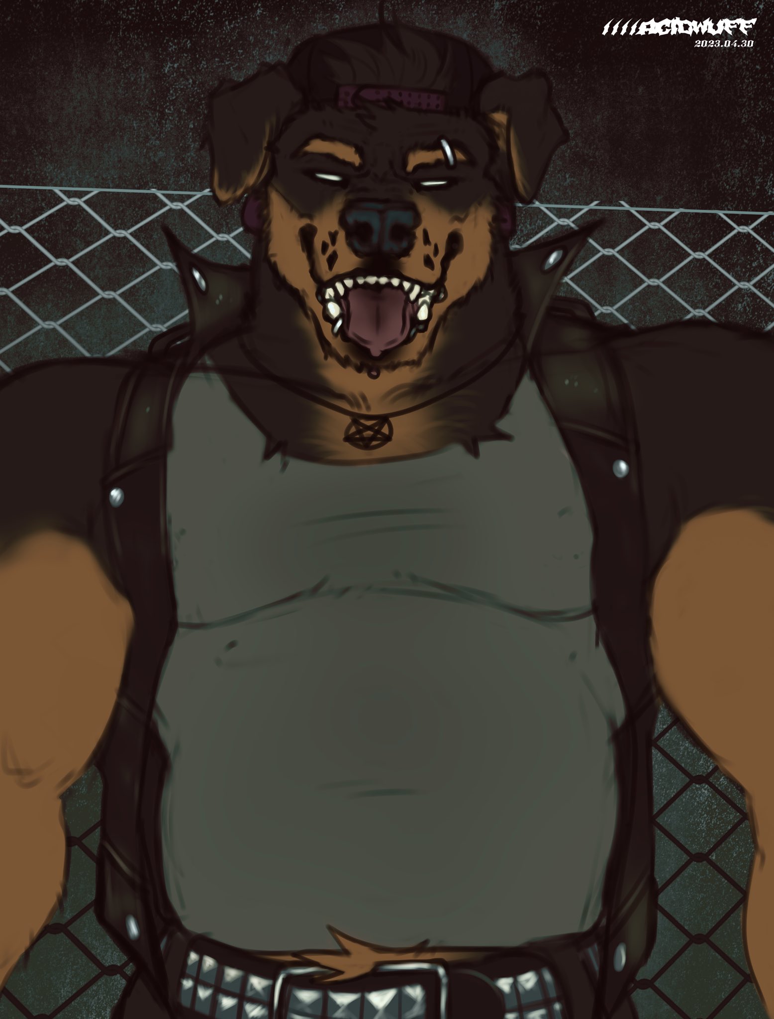 The Big ImageBoard (TBIB) - acidwuff anthro belt black body black clothing black fur black hat ...