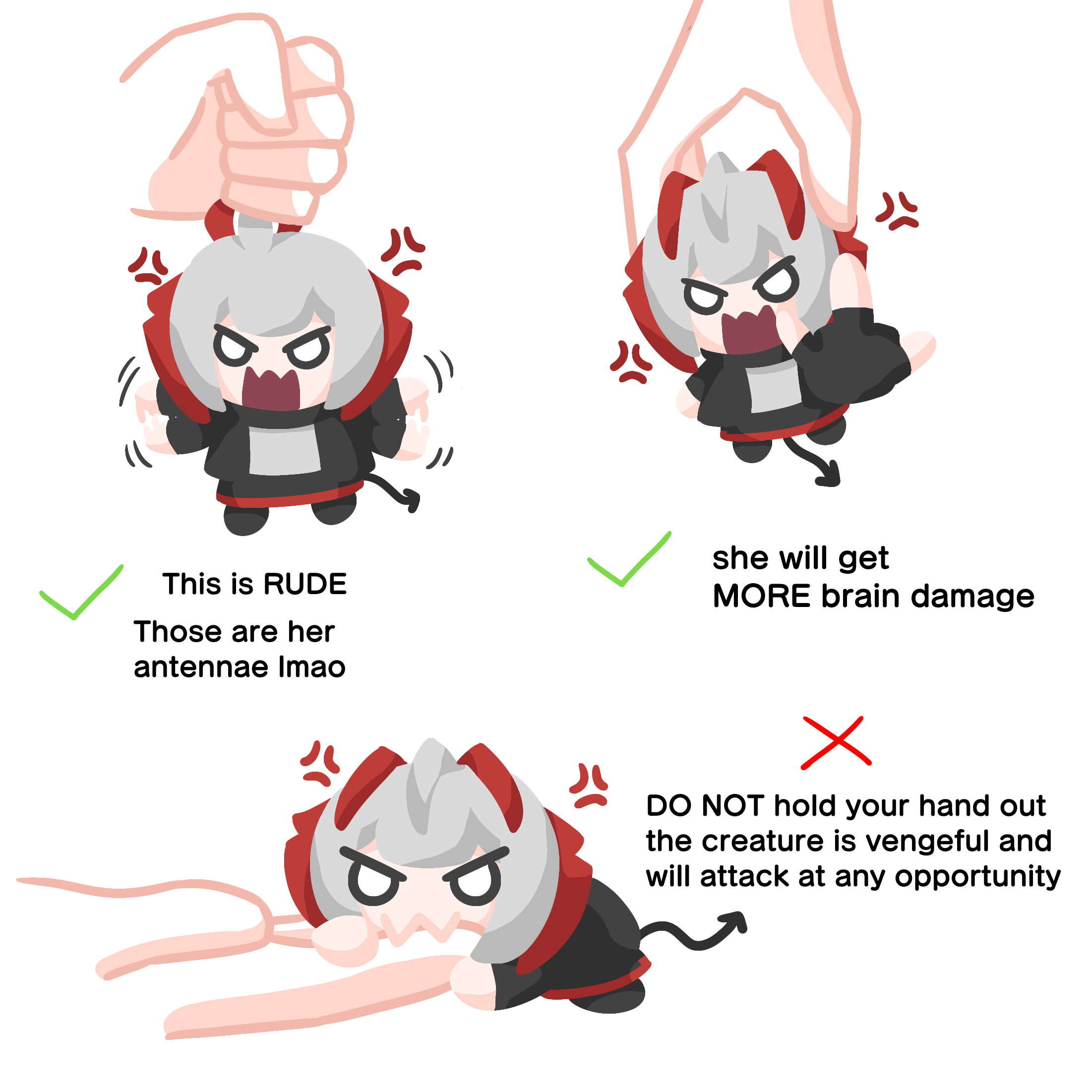 The Big Imageboard Tbib 1girl 1other Anger Vein Angry Antenna Hair