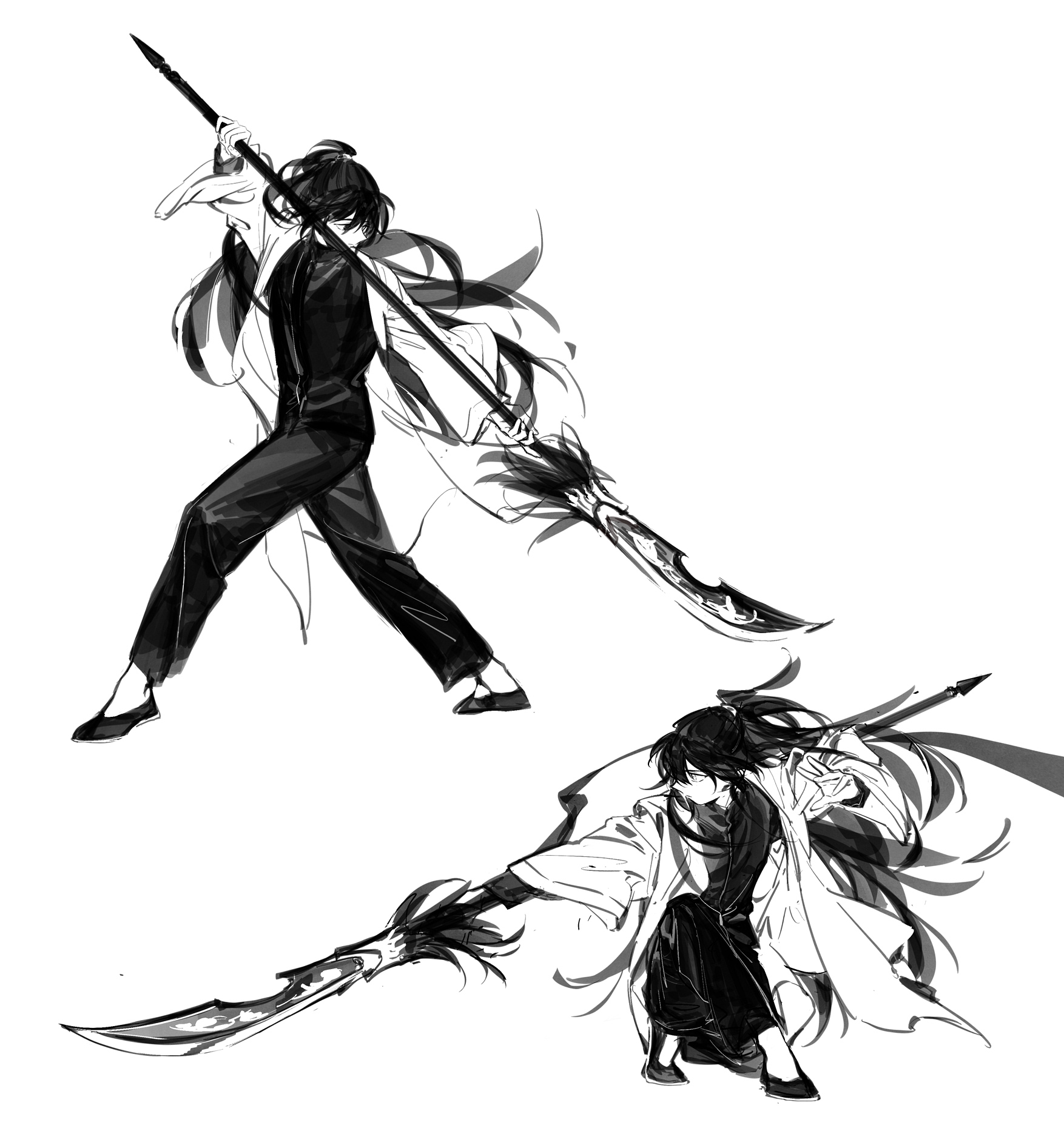 The Big ImageBoard (TBIB) - 1boy chinese clothes coat fighting stance ...