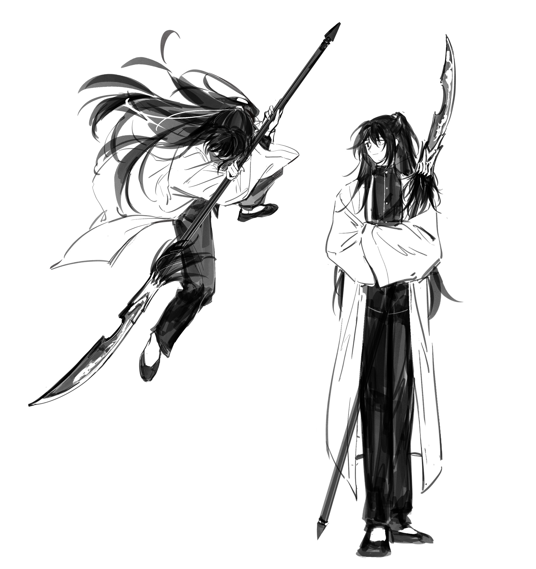 The Big ImageBoard (TBIB) - 1boy chinese clothes coat fighting stance ...