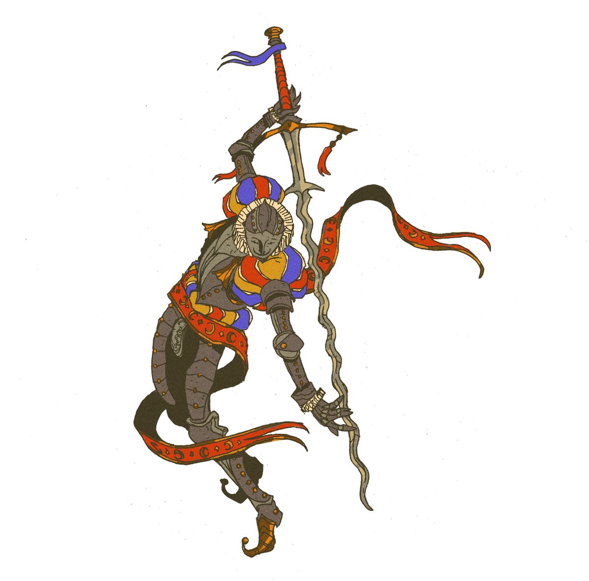 The Big ImageBoard (TBIB) - 1boy armor blue ribbon dynamic pose frills ...