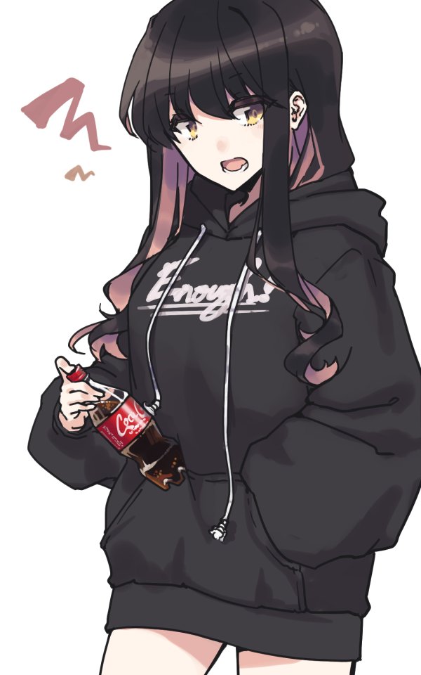 The Big ImageBoard (TBIB) - 1girl alternate costume alternate hairstyle black hair black sweater ...