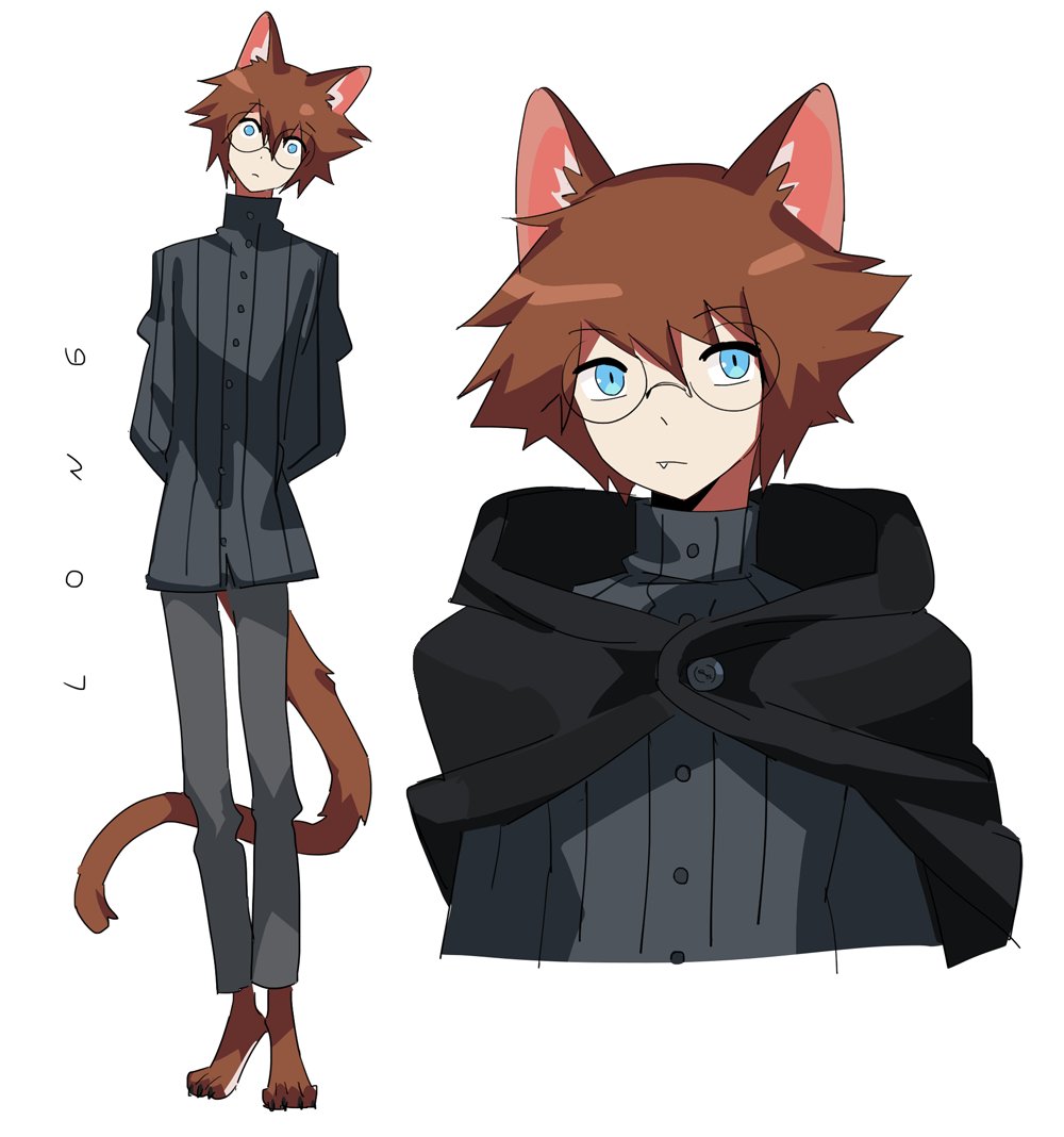 The Big ImageBoard (TBIB) - 1boy animal ear fluff animal ears animal feet arms behind back black ...