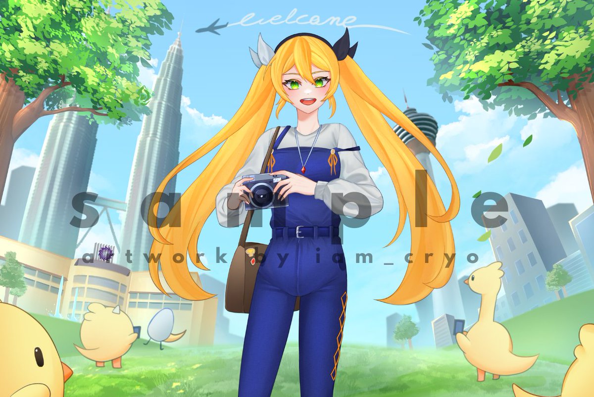 The Big ImageBoard (TBIB) - 1girl :d aircraft airplane bag blonde hair ...