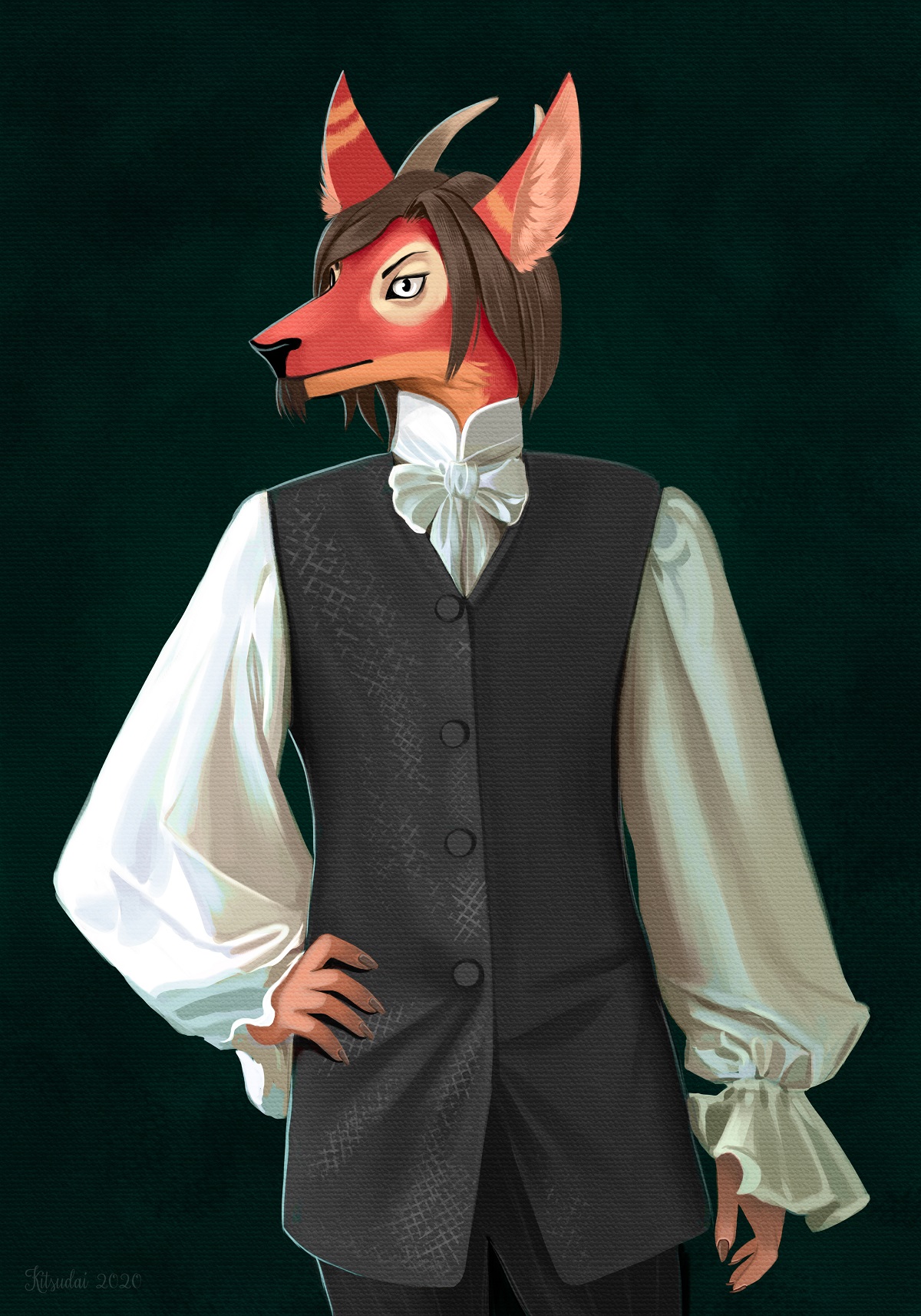 The Big ImageBoard (TBIB) - anthro brown hair ear markings etilou (devildjmachine) eye markings ...