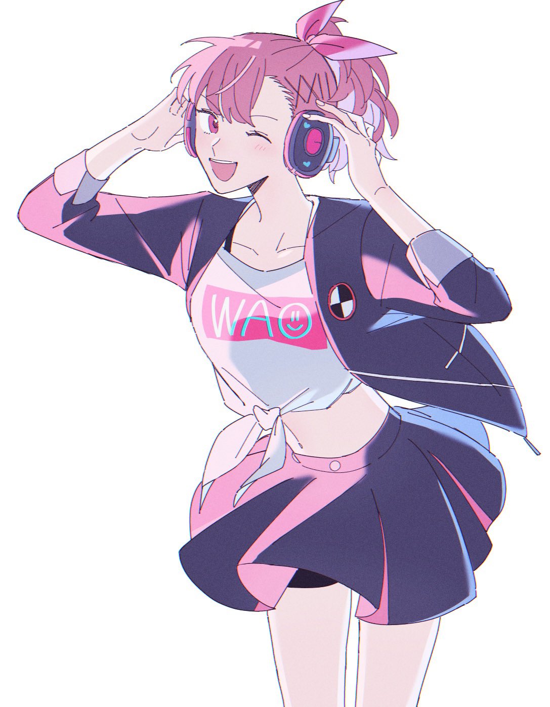 The Big ImageBoard (TBIB) - 1girl alternate costume bike shorts under skirt black jacket black ...