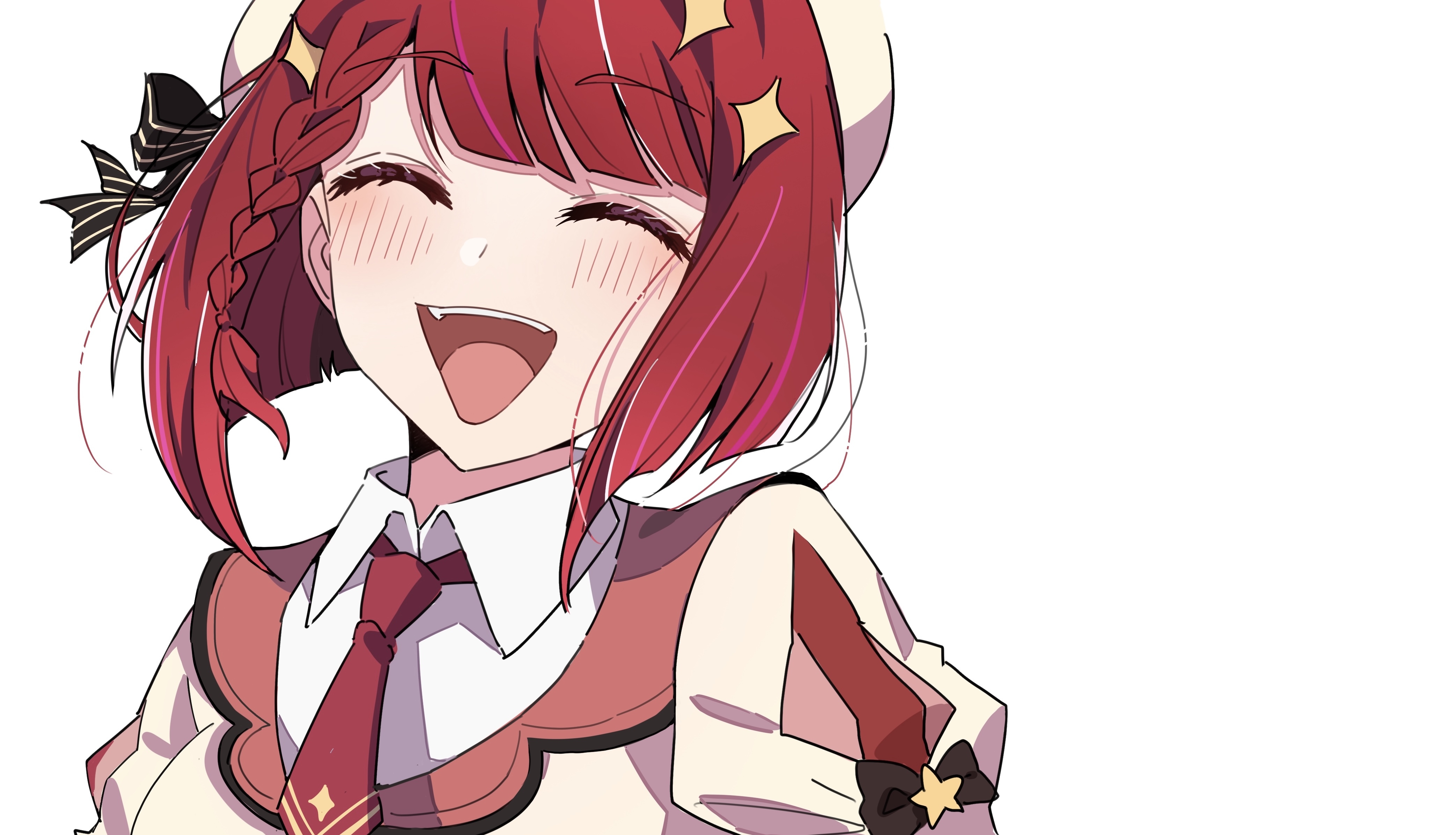 The Big ImageBoard (TBIB) - 1girl ^ ^ absurdres arima kana beret black bow blush bow braid ...