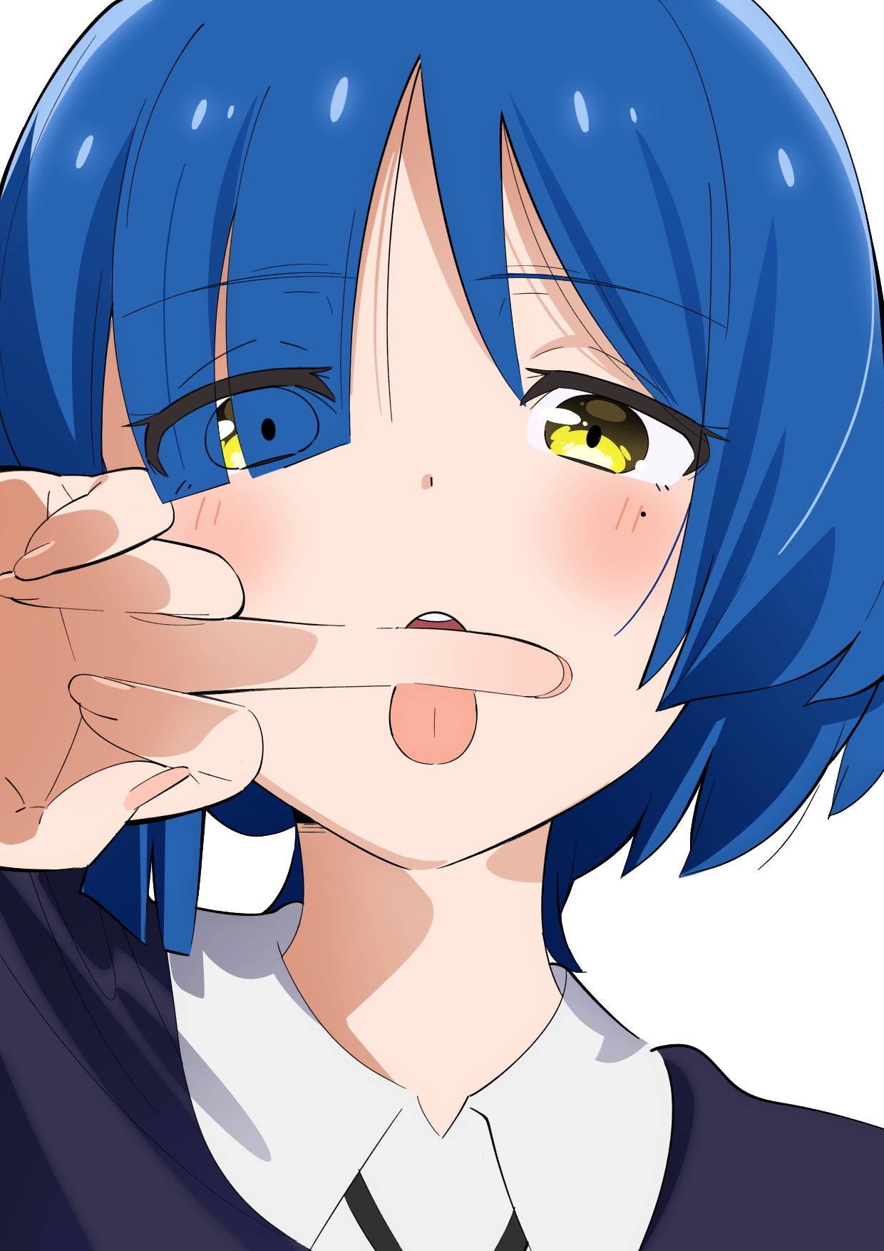 The Big Imageboard Tbib 1girl Blue Hair Bocchi The Rock Highres