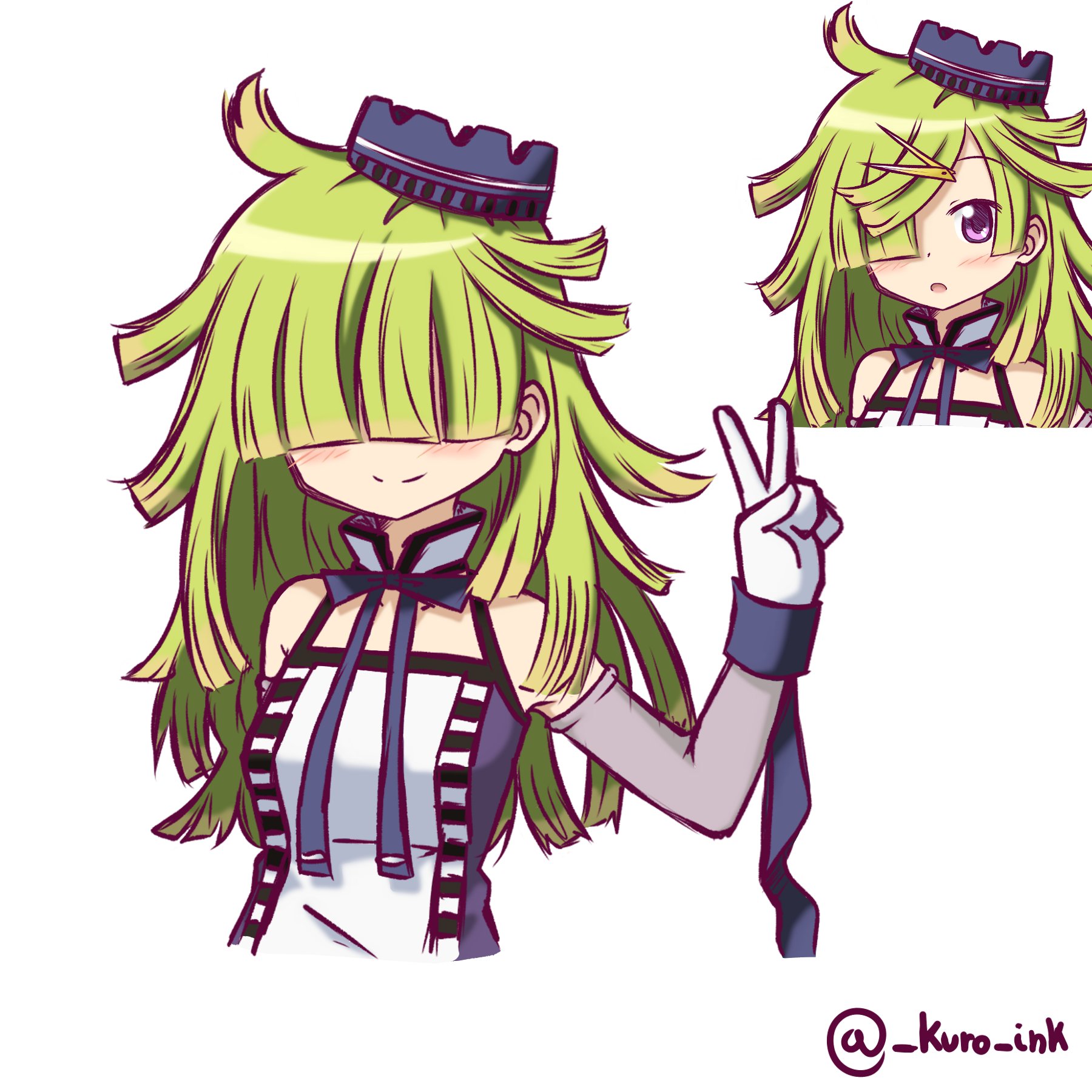 The Big ImageBoard (TBIB) - aki mabayu asymmetrical hair covered eyes ...