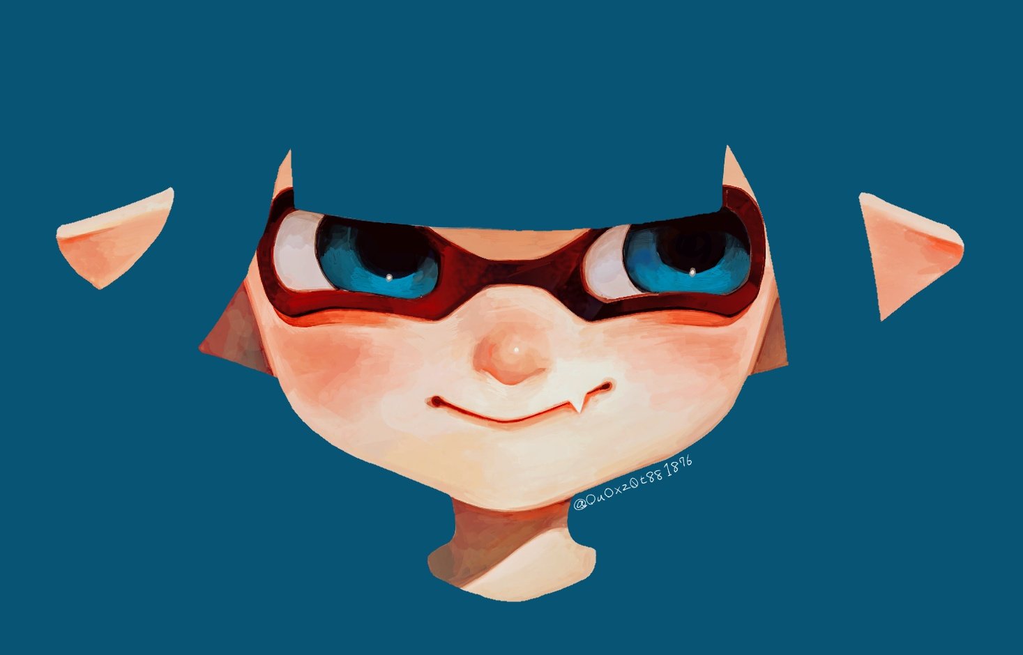 The Big ImageBoard (TBIB) - 1girl artist name blending blue background ...