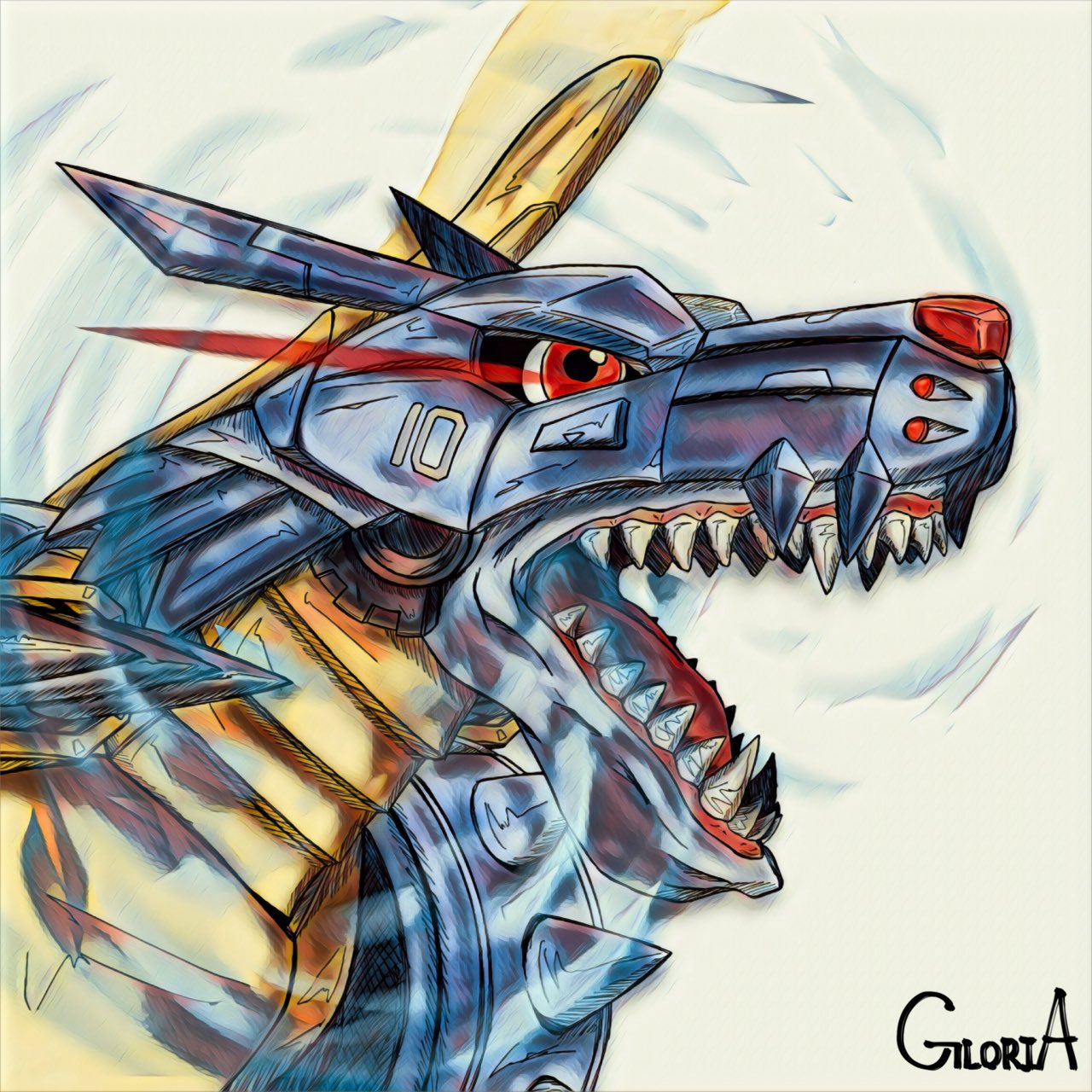 The Big ImageBoard (TBIB) - armor blue armor close-up cyborg digimon ...