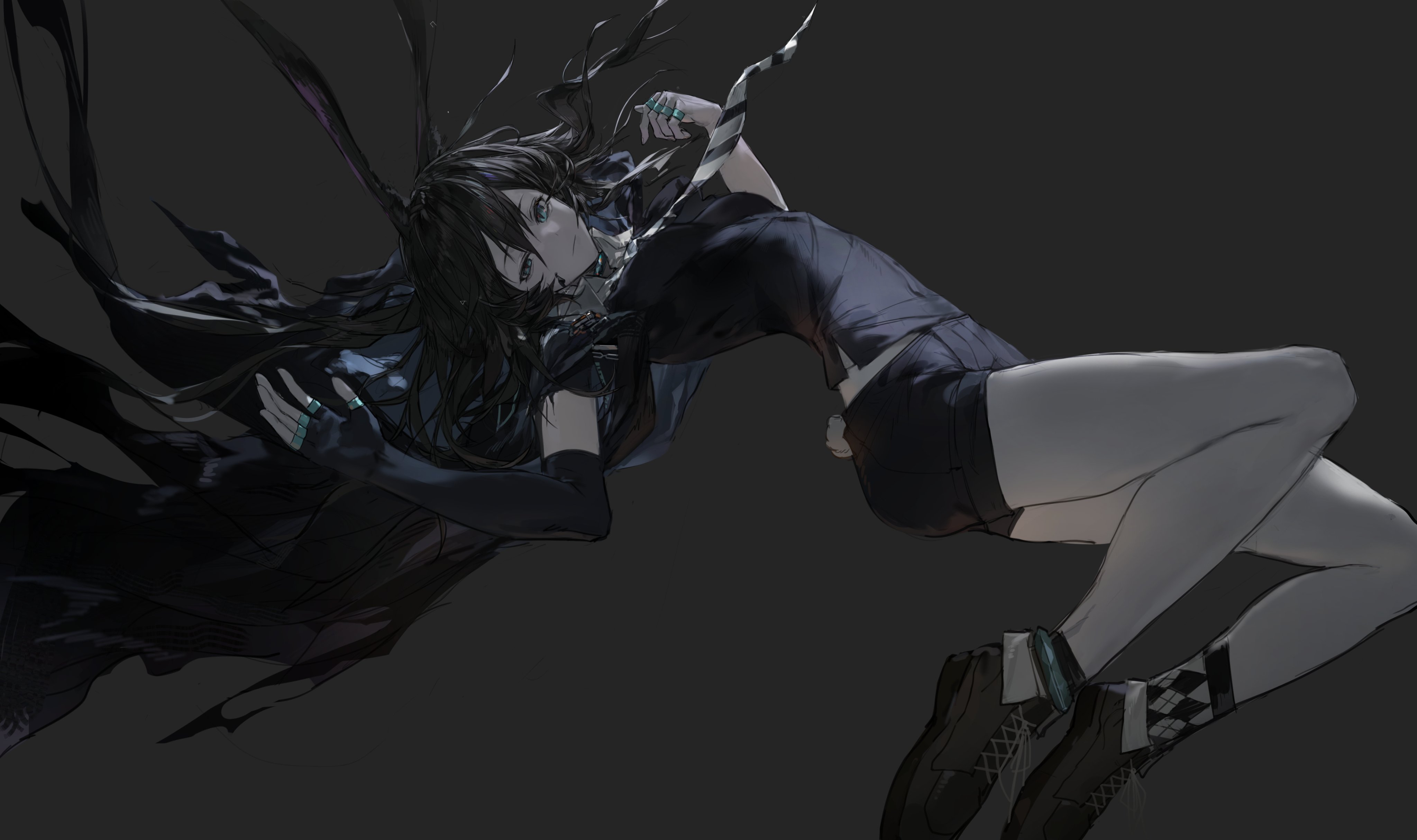 The Big ImageBoard (TBIB) - 1girl absurdres amiya (arknights) animal ears aqua collar aqua eyes ...