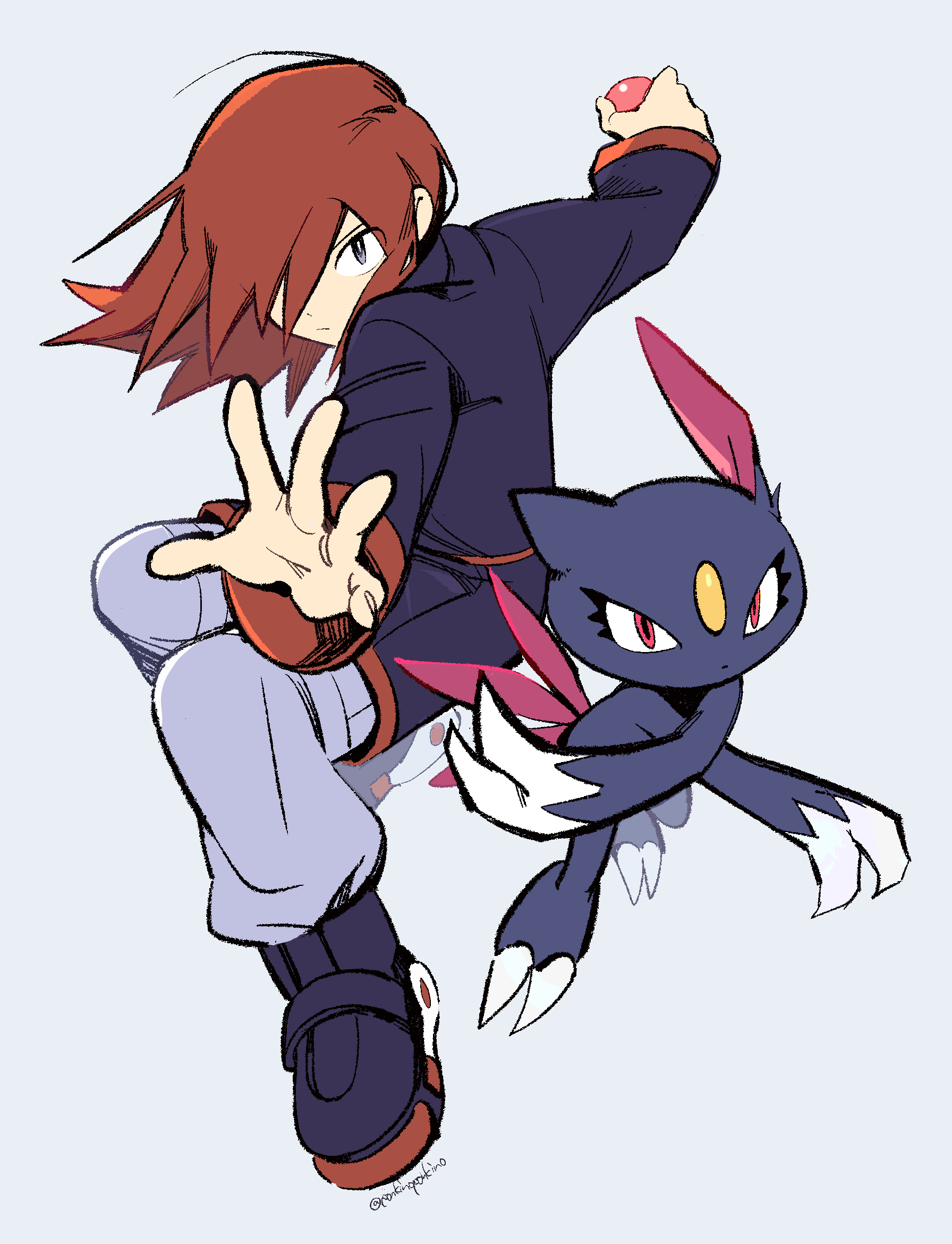 The Big ImageBoard (TBIB) - 1boy black jacket claws full body grey eyes ...