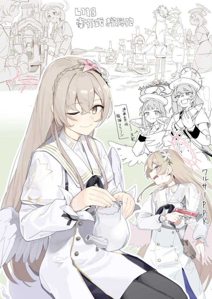 The Big ImageBoard (TBIB) - angel wings black pantyhose blonde hair blue archive capelet ...