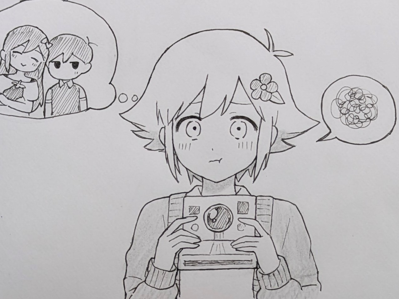 The Big ImageBoard (TBIB) - 1boy alternate costume antenna hair aubrey (faraway) (omori) aubrey ...