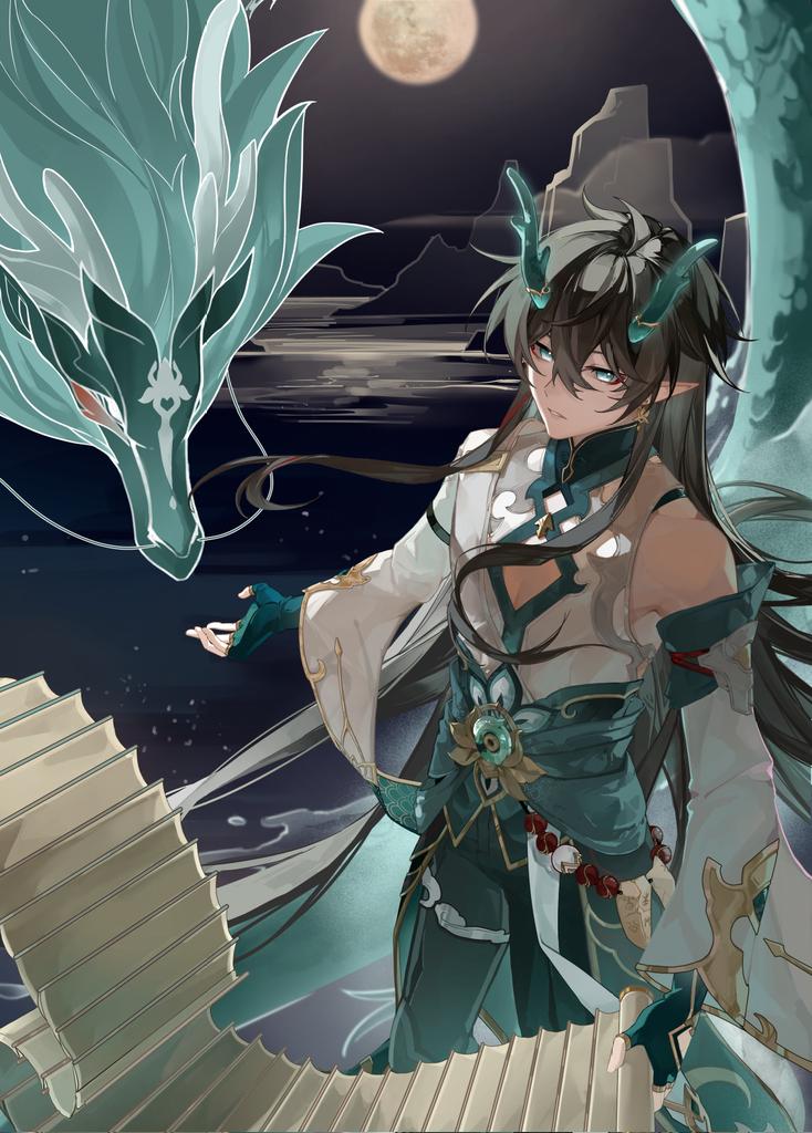 The Big ImageBoard (TBIB) - 1boy black hair chinese clothes commentary dan heng (honkai: star ...