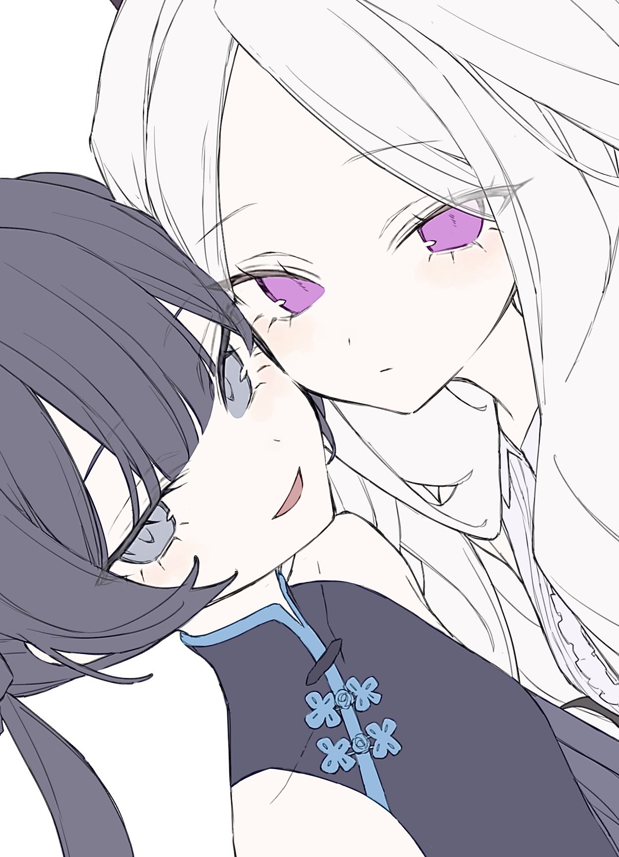 The Big ImageBoard (TBIB) - 2girls bare shoulders black dress black ...