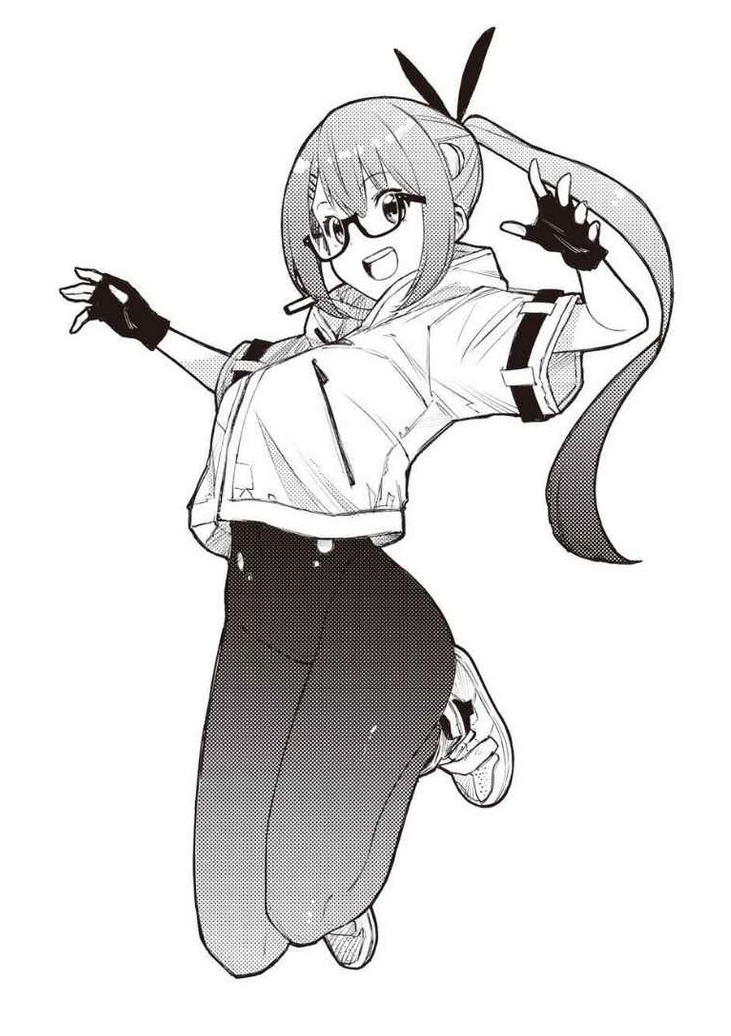 The Big ImageBoard (TBIB) - 1girl :d arms up bodysuit cropped jacket feet up fingerless gloves ...