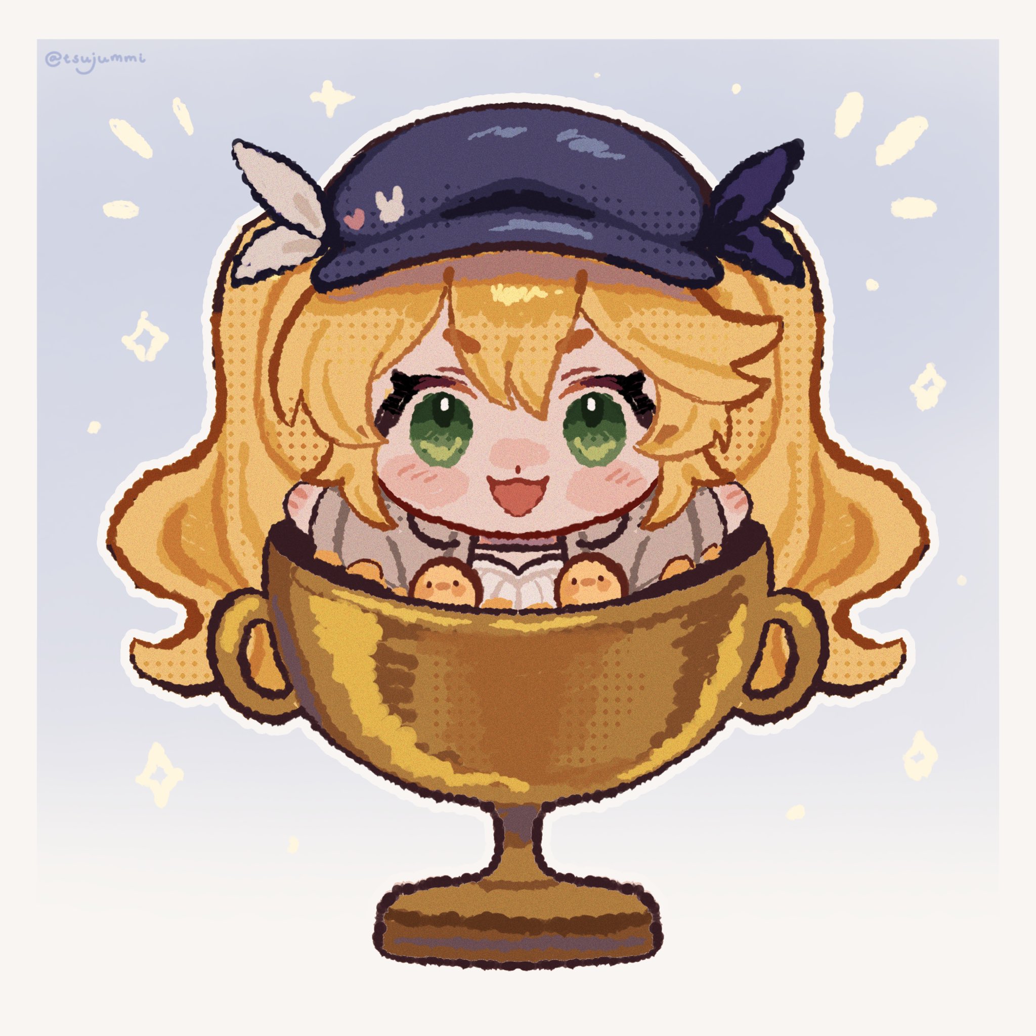 The Big ImageBoard (TBIB) - 1girl animal print blonde hair blush chibi dokibird (vtuber) dragoon ...