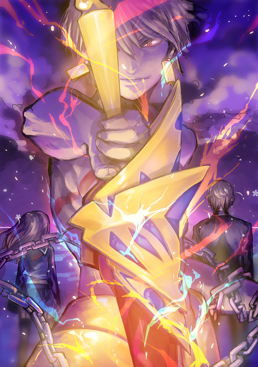 The Big ImageBoard (TBIB) - 1girl 2boys blonde hair brown hair chain ...