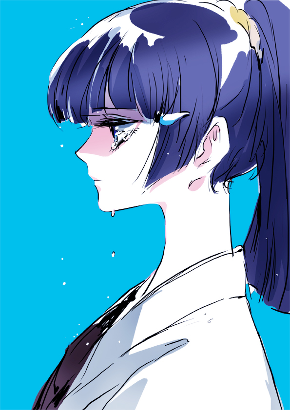 The Big ImageBoard (TBIB) - aoki reika blue background blue eyes blue hair long hair precure ...