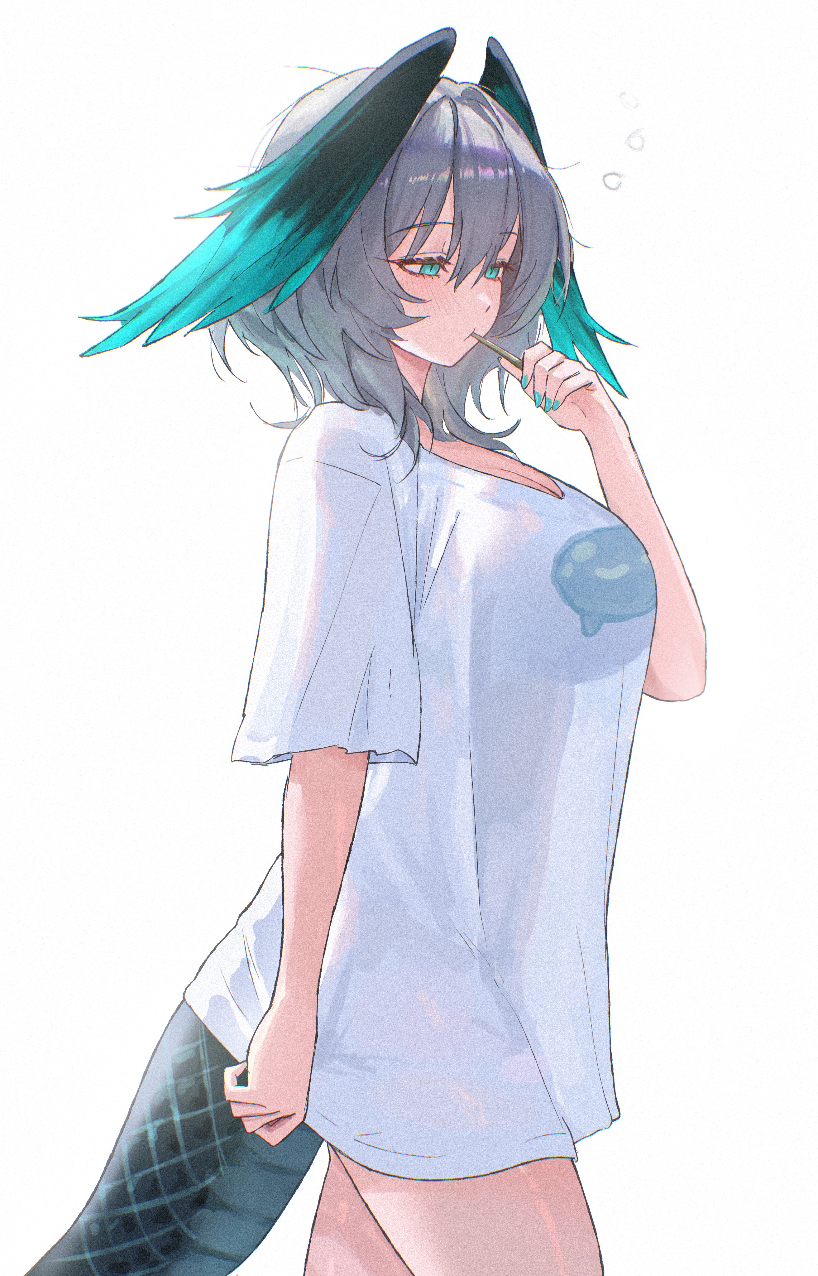 The Big ImageBoard (TBIB) - 1girl absurdres alternate costume aqua ...