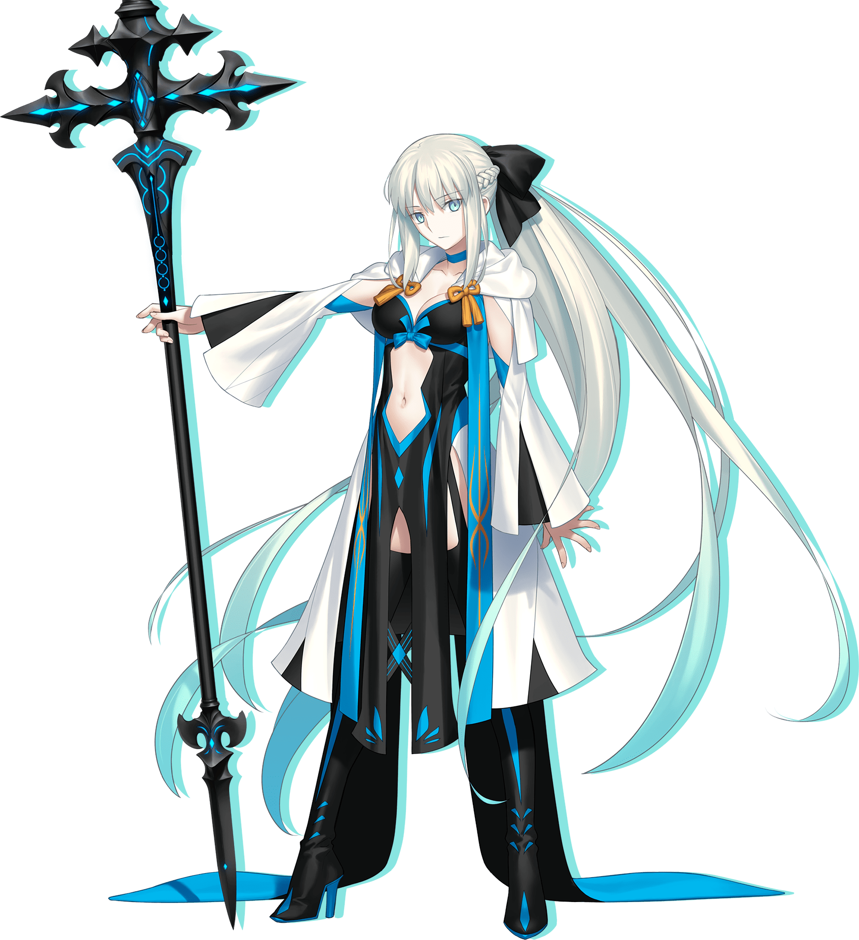 The Big ImageBoard (TBIB) - 1girl black bow black dress blue choker blue eyes boots bow braid ...