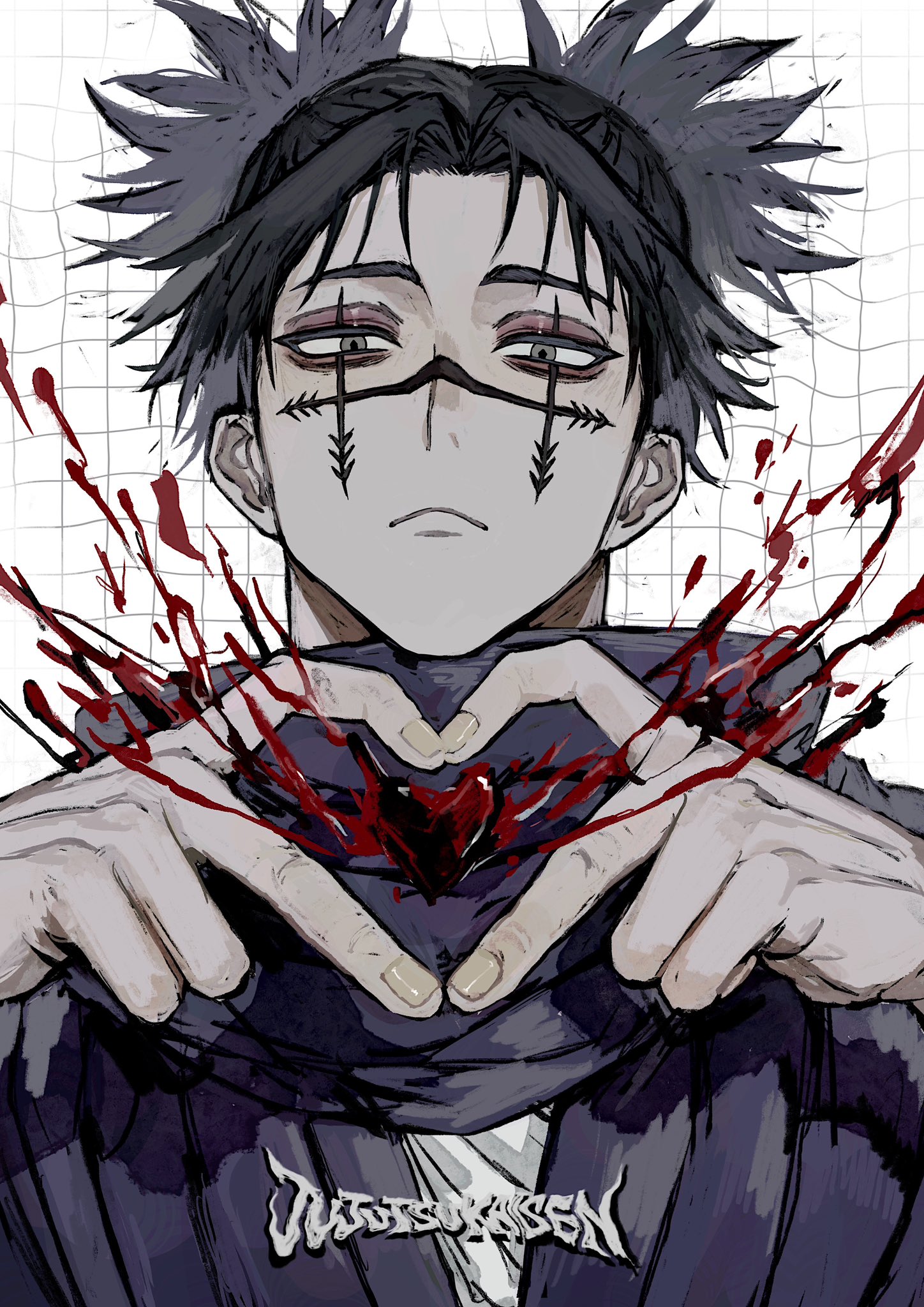 The Big ImageBoard (TBIB) - 1boy black hair blood choso (jujutsu kaisen ...