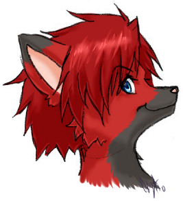 The Big ImageBoard (TBIB) - anthro black body black fur blue eyes bust portrait canid canine ...