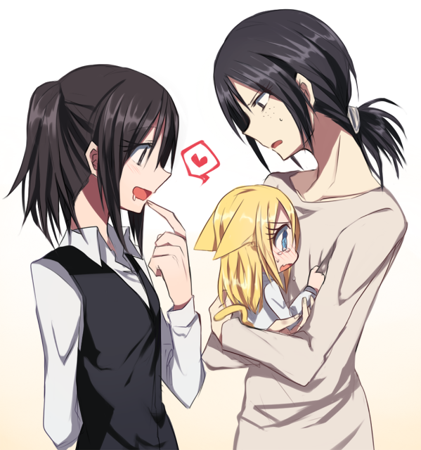 The Big ImageBoard (TBIB) - animal ears aoki shizumi black hair black ...