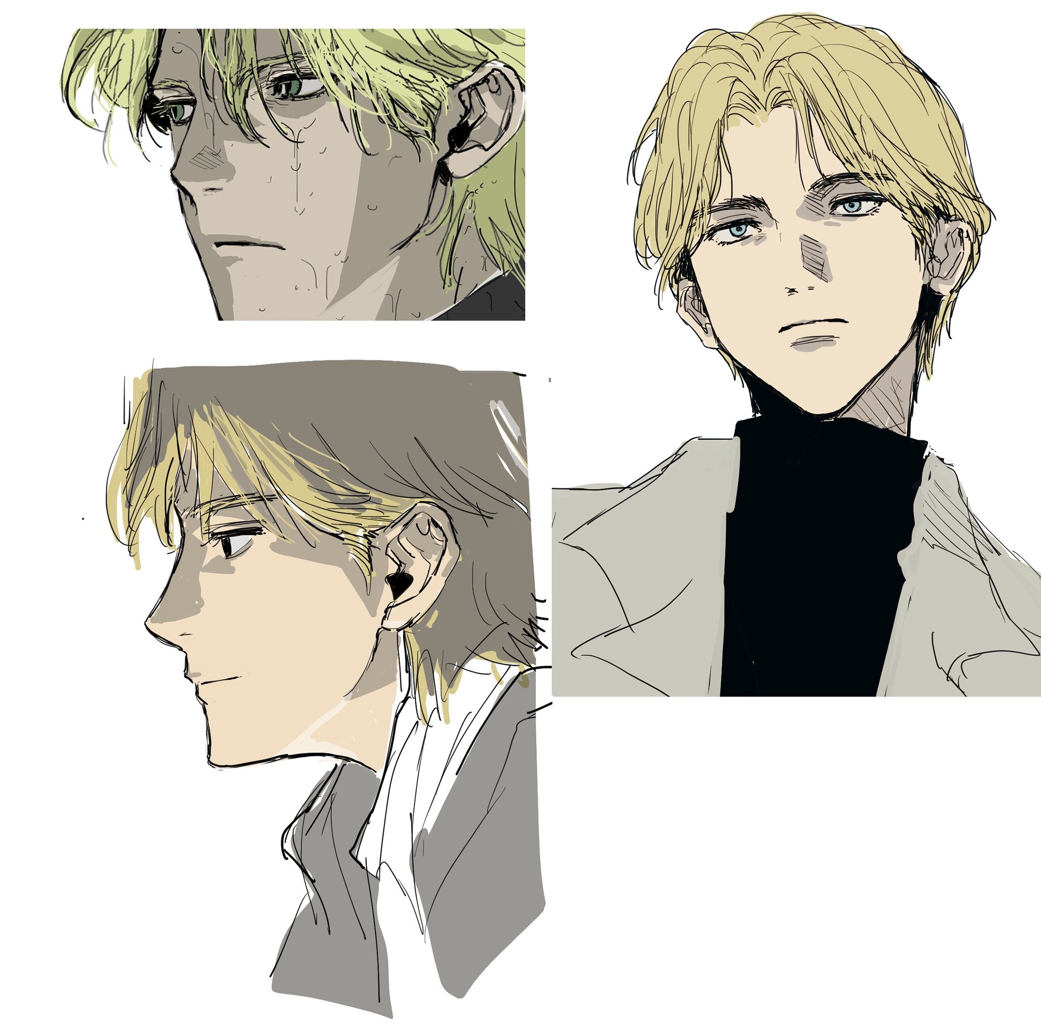 The Big ImageBoard (TBIB) - 1boy bishounen black shirt blonde hair blue ...