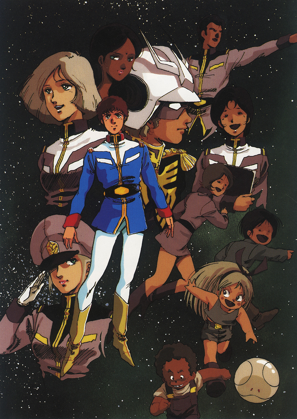 The Big ImageBoard (TBIB) - 1980s (style) 4boys 6+girls amuro ray belt bindi black hair blonde ...