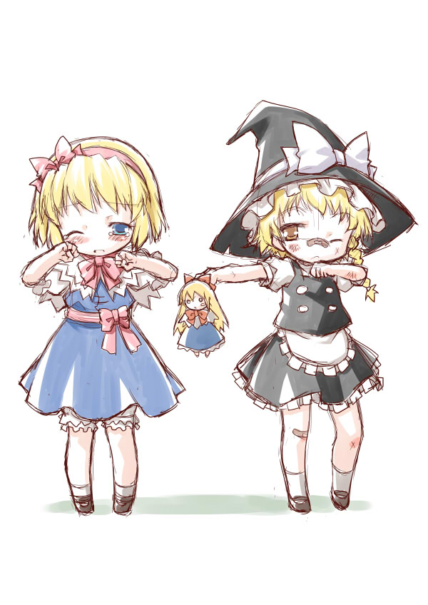 The Big ImageBoard (TBIB) - 2girls aged down akou roushi alice margatroid apron bandaid bandaid ...