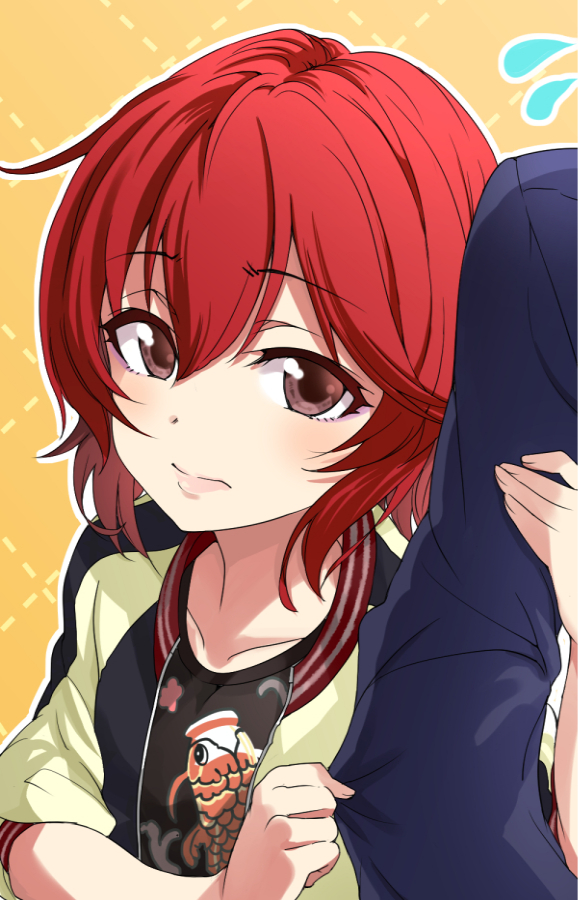 The Big ImageBoard (TBIB) - 1girl arm hug brown eyes commentary request ...