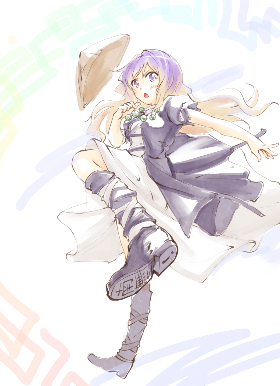The Big ImageBoard (TBIB) - 1girl ajirogasa beads boots commentary ...