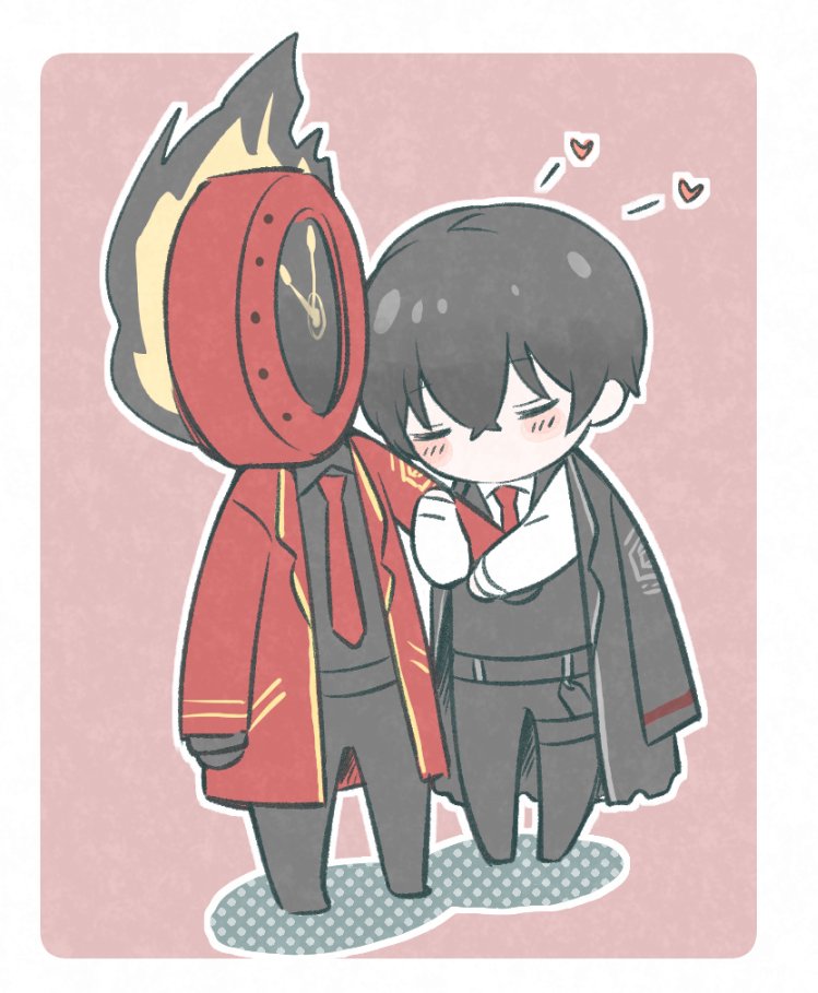 The Big ImageBoard (TBIB) - 1boy 1other black hair black pants black ...