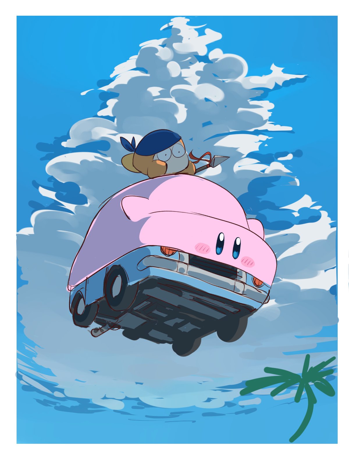 The Big ImageBoard (TBIB) - bandana bandana waddle dee blue sky border ...