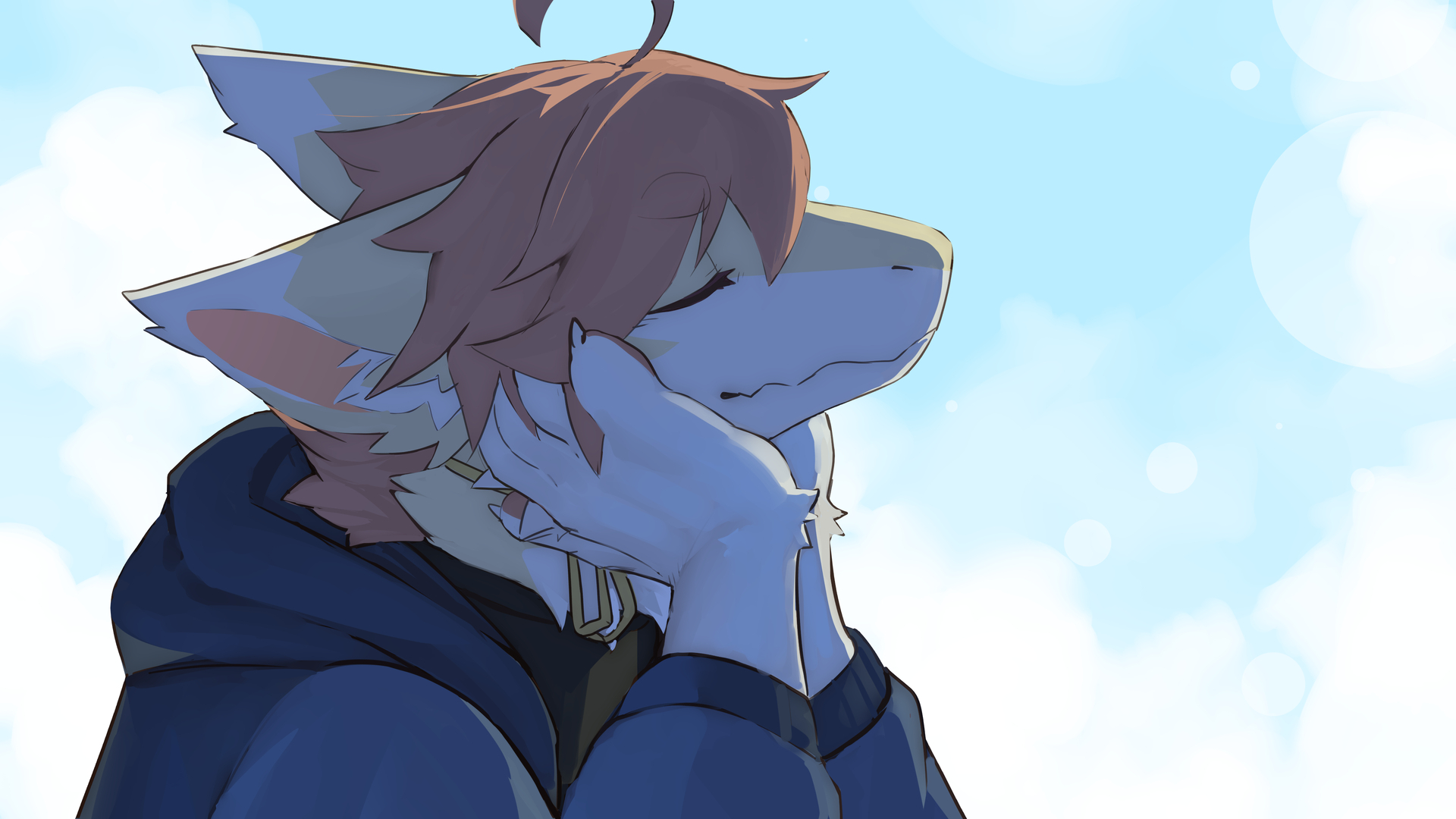 The Big ImageBoard (TBIB) - anthro black clothing black topwear blue clothing blue jacket blue ...