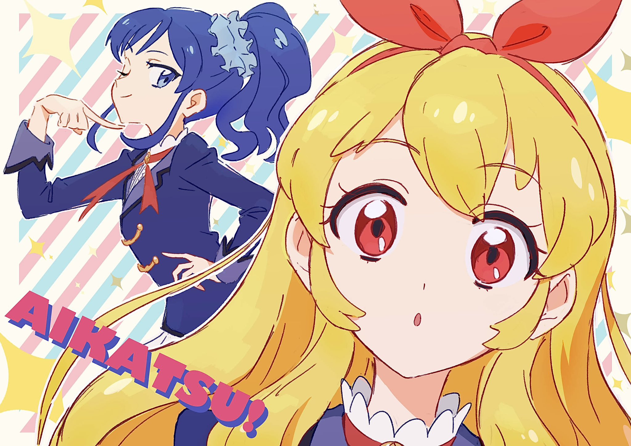 The Big ImageBoard (TBIB) - 2girls :o aikatsu! aikatsu! (series) blonde hair blue eyes blue hair ...