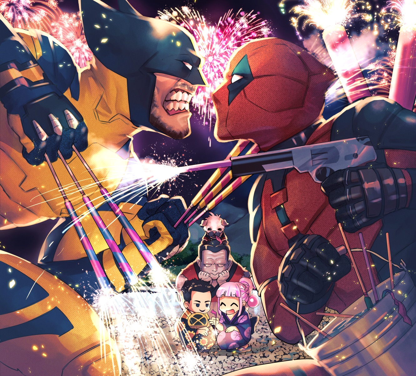 The Big ImageBoard (TBIB) - 2girls 3boys angry animification bodysuit ...