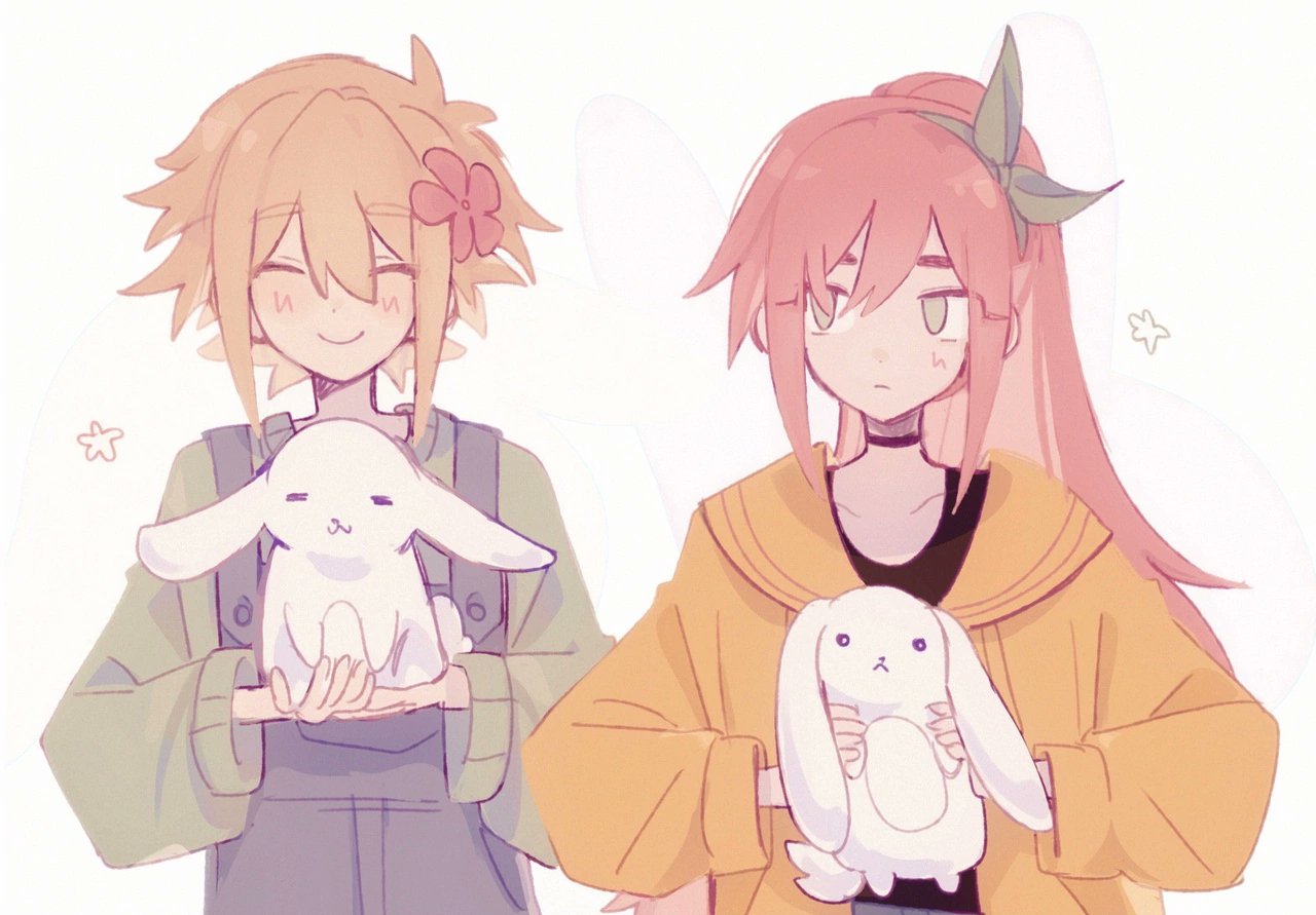 The Big ImageBoard (TBIB) - 1boy 1girl ^ ^ animal antenna hair aubrey (faraway) (omori) aubrey ...