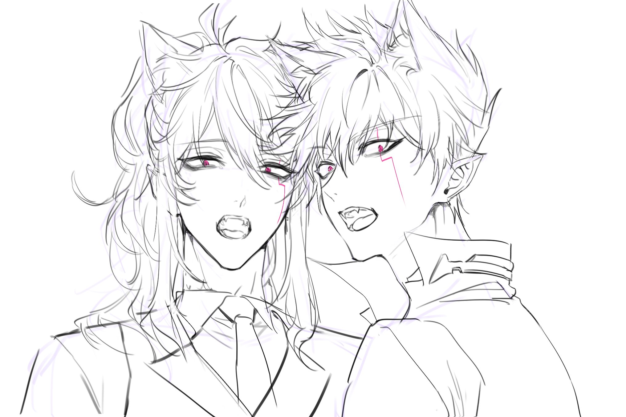 The Big ImageBoard (TBIB) - 2boys add (elsword) animal ears cat ears ...