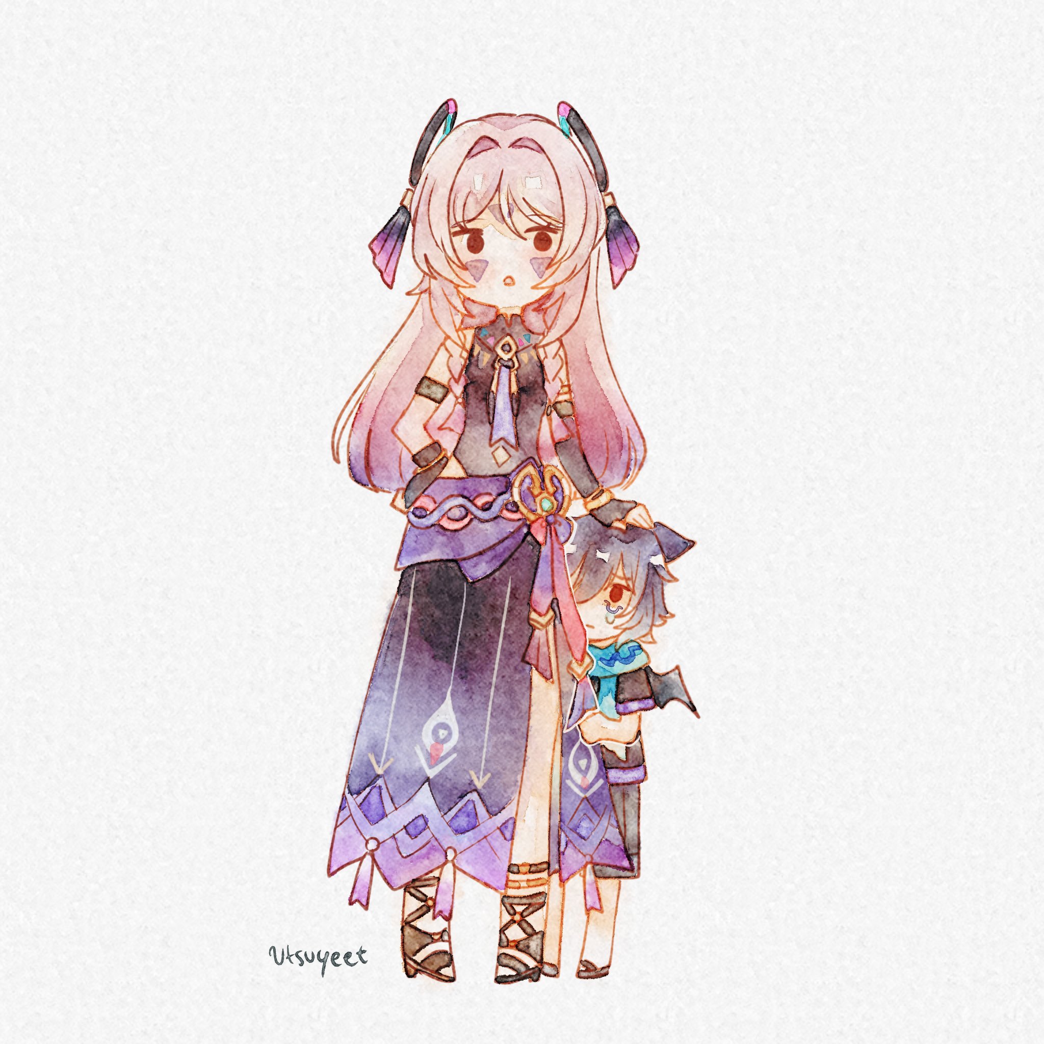 The Big ImageBoard (TBIB) - 1boy 1girl age difference aged down animal ear fluff animal ears ...