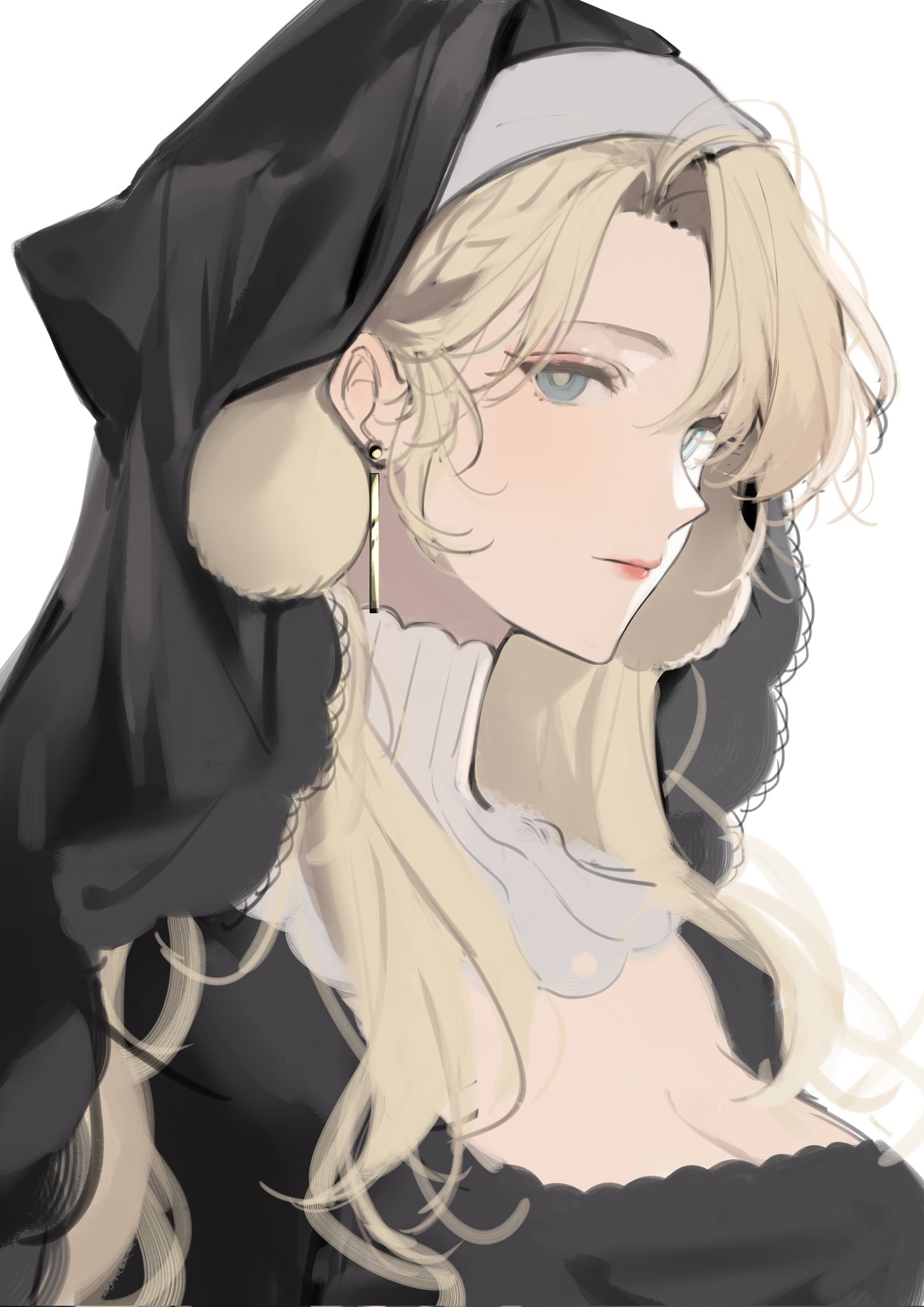 The Big ImageBoard (TBIB) - 1girl animal ears arknights black dress blonde hair blue eyes ...