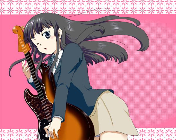 The Big Imageboard Tbib Akiyama Mio Bad Id Bad Pixiv Id Bangs Bass