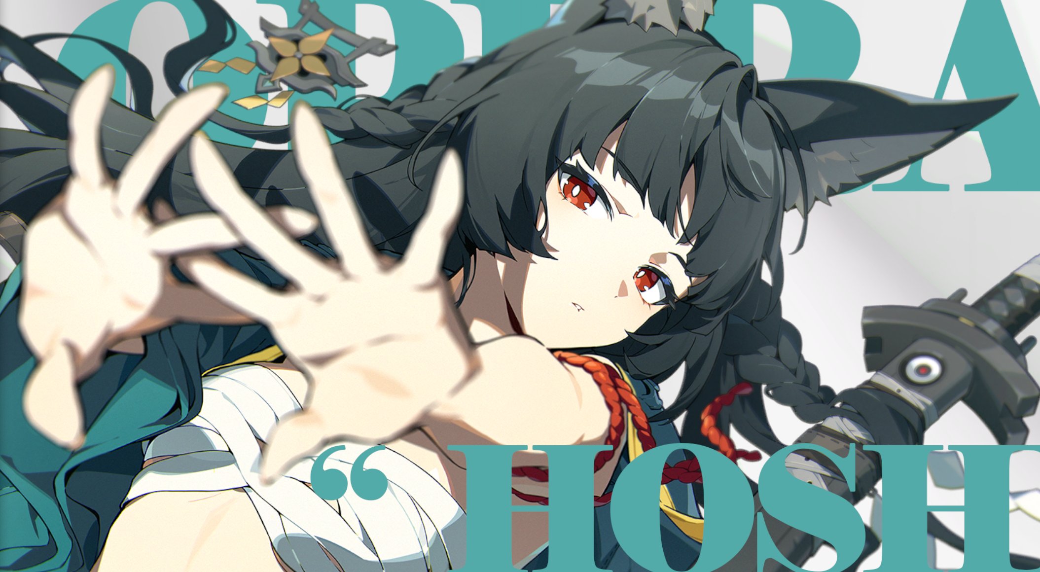 The Big ImageBoard (TBIB) - 1girl animal ear fluff animal ears bandages black hair blunt bangs ...