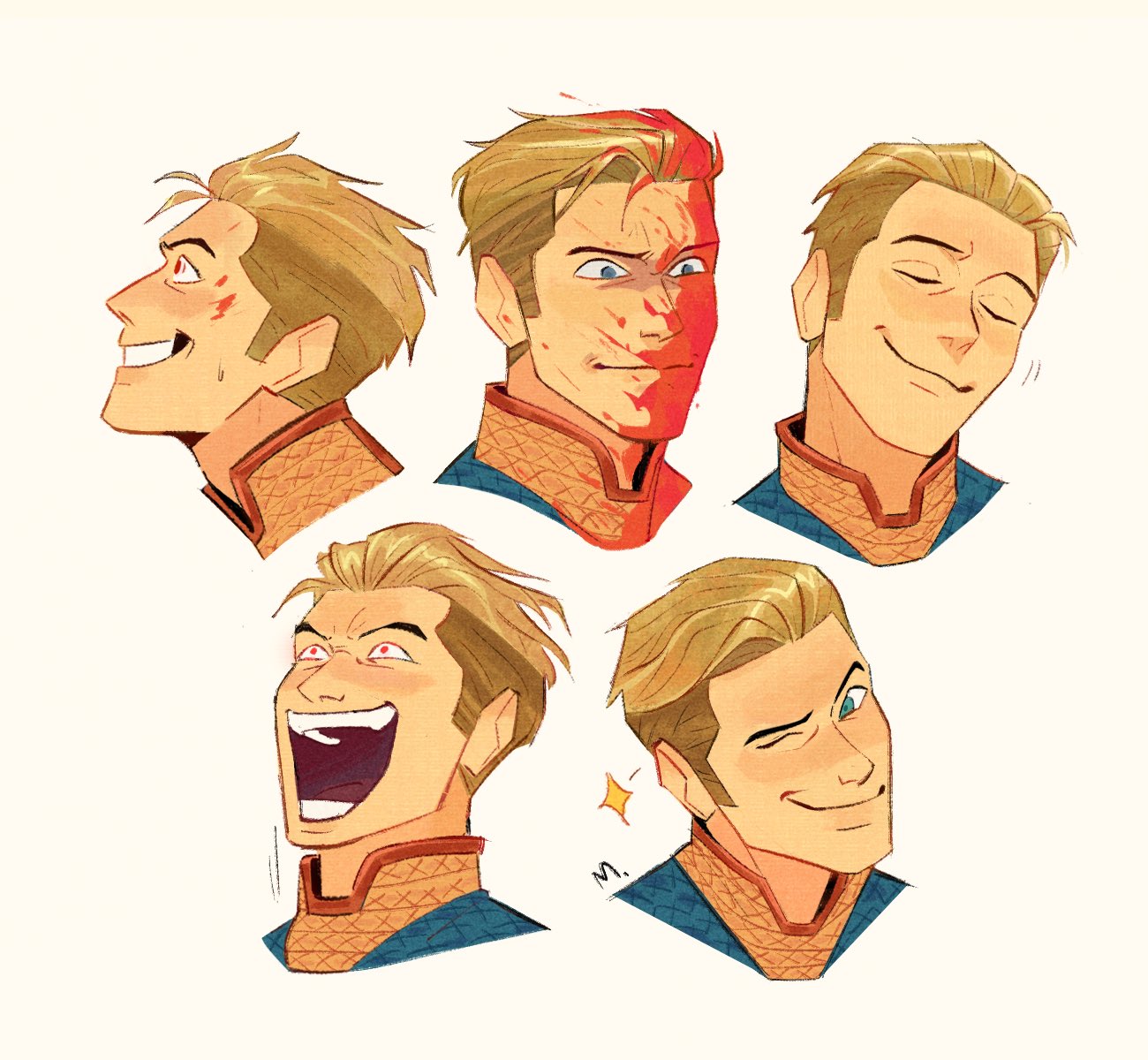 The Big ImageBoard (TBIB) - 1boy blonde hair blood blood on face blue ...