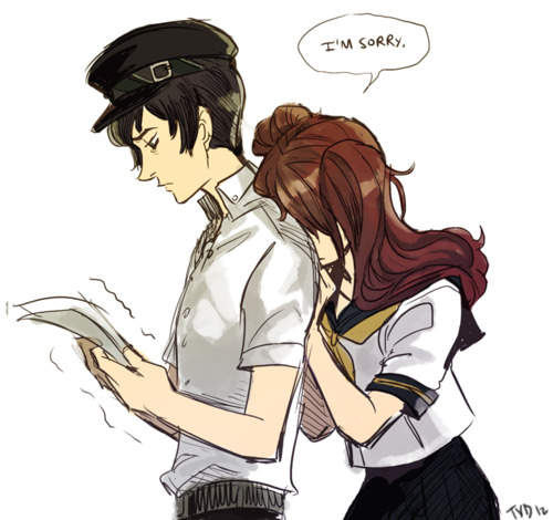 The Big Imageboard Tbib 2girls Androgynous Atlus Crying English Hat